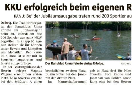 Hellweger berichtet vor und nach Regatta - Kanuklub Unna 1949 e.V.